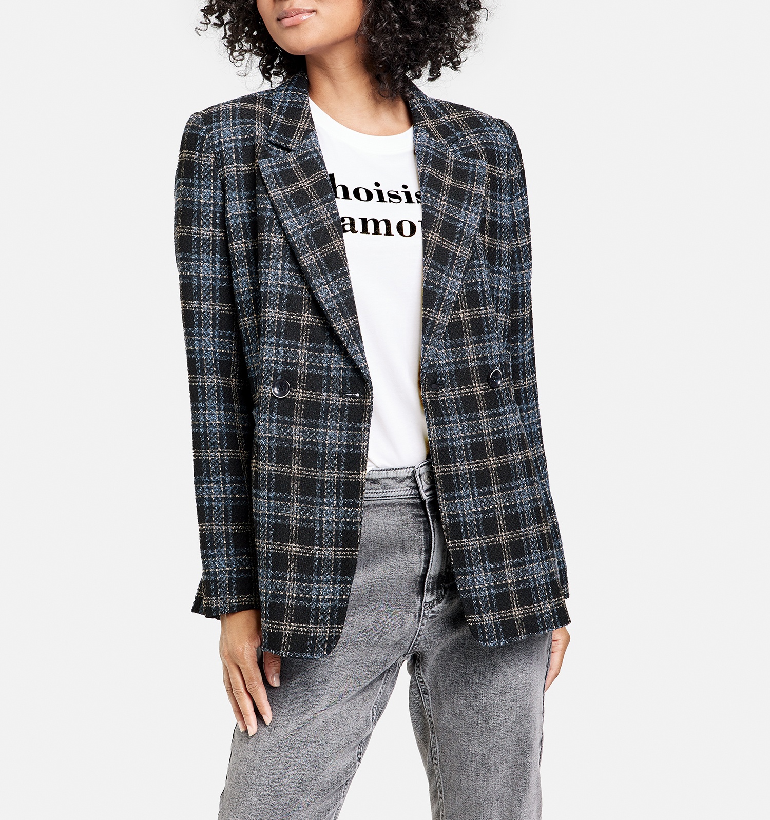 TAIFUN Blazer mit Karomuster - Hartmann Mode Shop